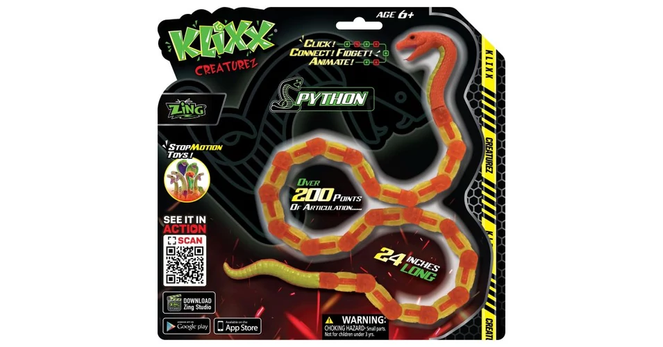Klixx Creaturez - Kígyó,Piton-Játékváos
